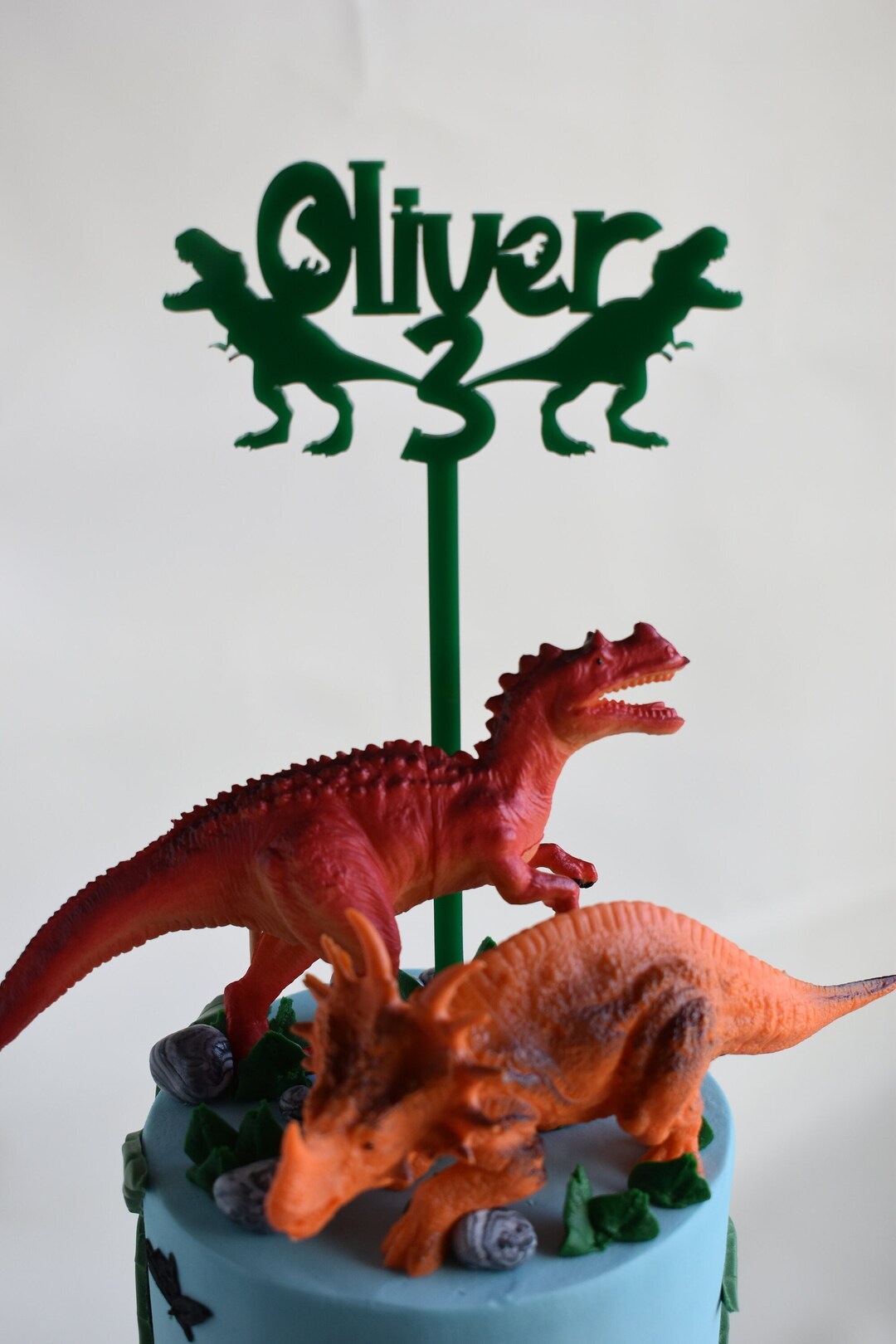Personalized Dinosaur Cake Topper, Choose Your Color, Choose Your Size ...