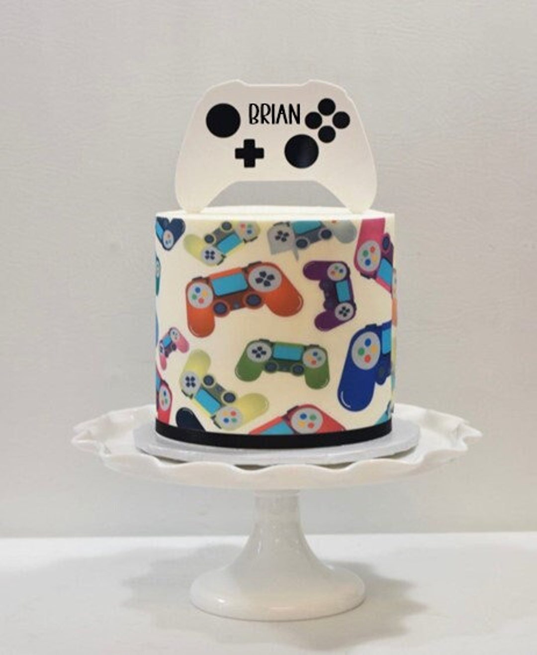 Custom Gamer Controller Cake Topper, Personalized Name, Game, Xbox ...