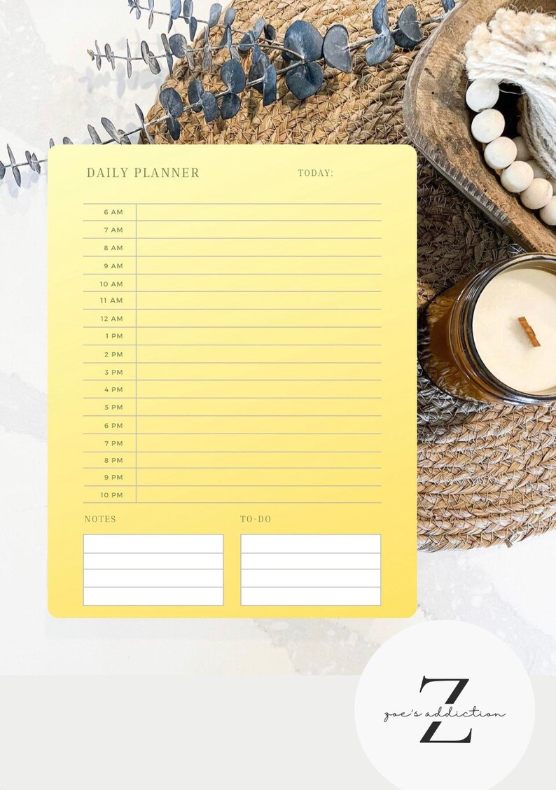 Downloadable Daily Planner, to Do List, Instant Download, Daily ...