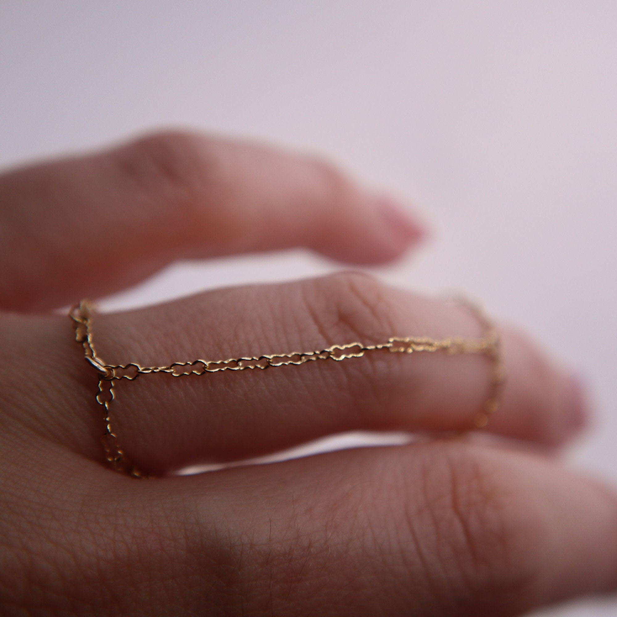 Double Connected Chain Ring to Knuckle Ring - Minimalist Chain Ring ...
