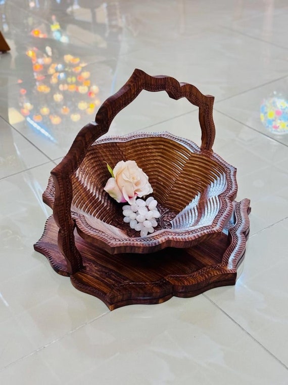 Handmade Wooden Basket Patterns Handmade Decorative Wooden Collapsible