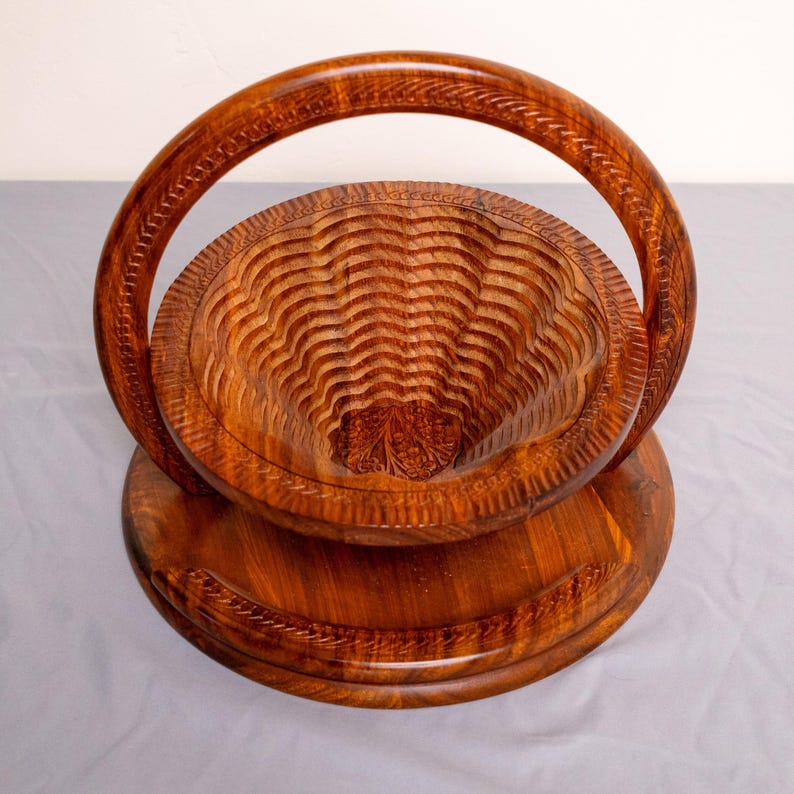Handmade Wooden Collapsible Flower Basket. / Fruit Basket / Bread ...
