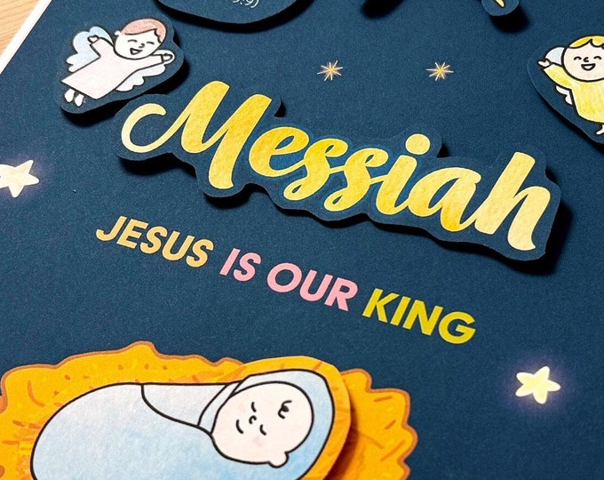 Christmas Bible Craft for Church Nativity Baby Jesus in a Manger Bible ...