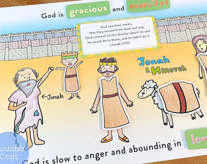 Jonah & Nineveh Craft, Repentance, Sunday School Printable, Christian ...