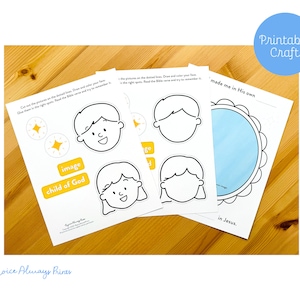 God Made Me Craft, Child of God Craft, Sunday School Printable ...