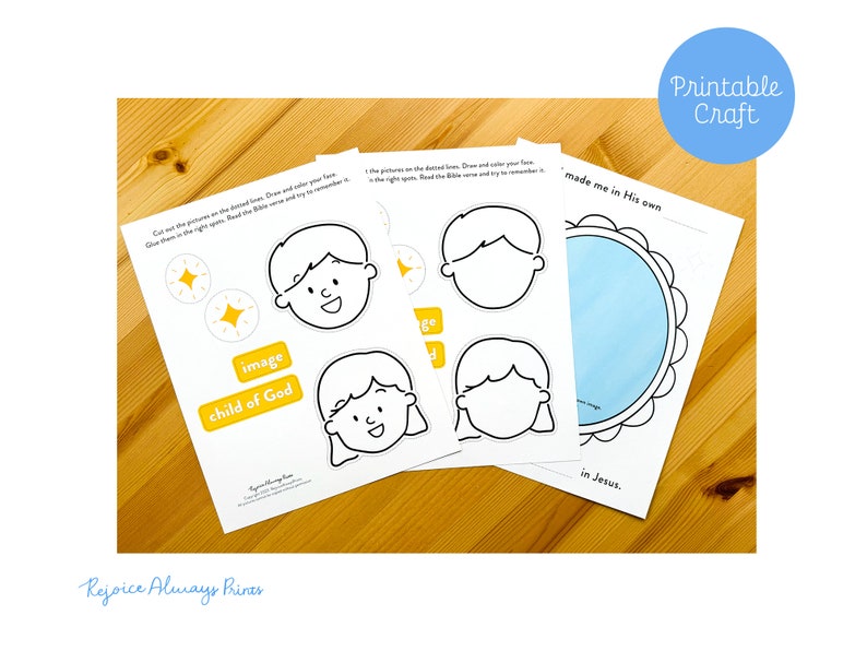 God Made Me Craft, Child of God Craft, Sunday School Printable ...