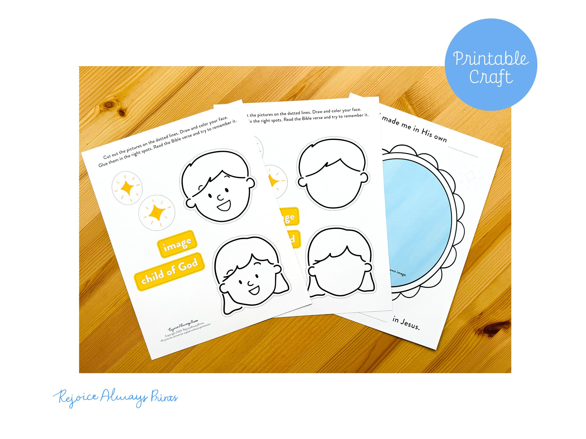 God Made Me Craft, Child of God Craft, Sunday School Printable ...