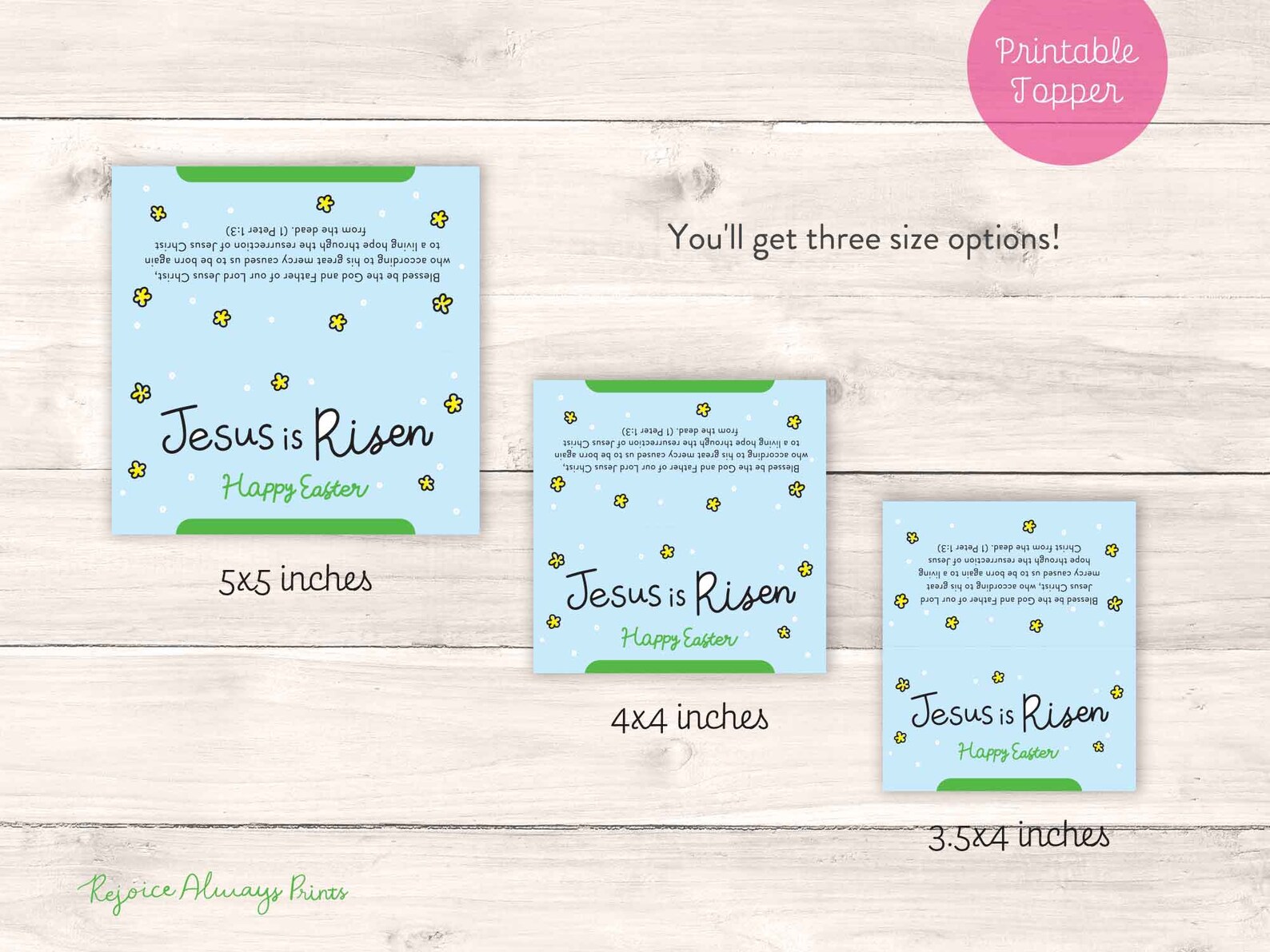 Jesus is Risen Easter Treat Bag Toppers, He is Risen Easter Topper ...