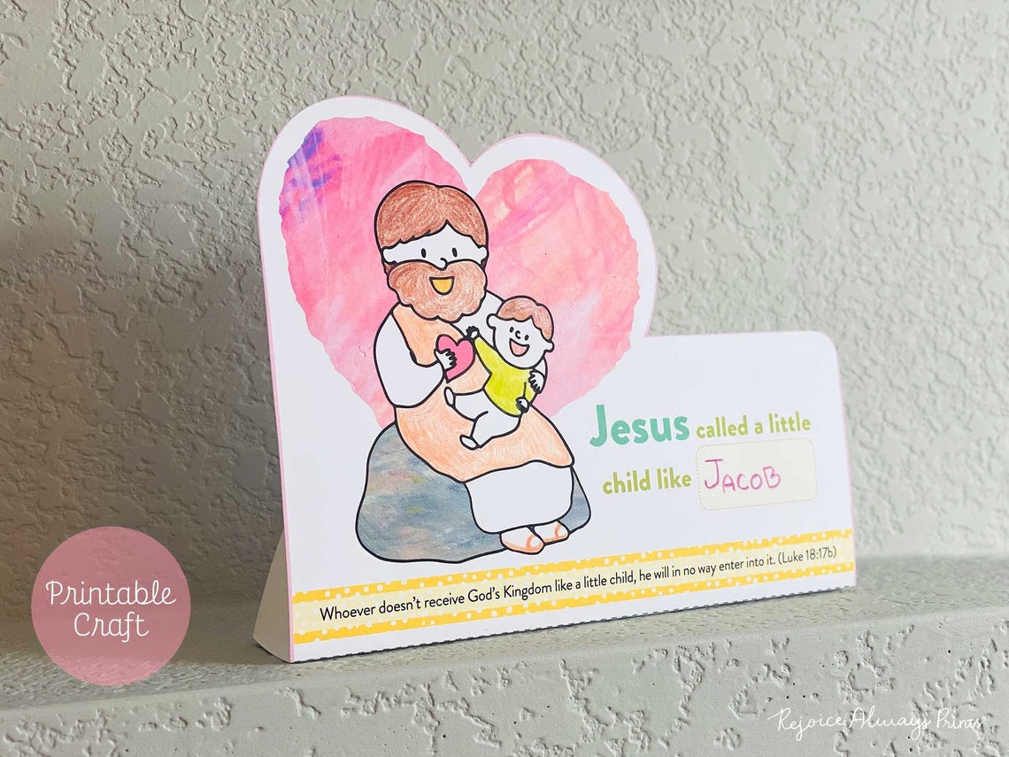 Jesus and the Children Craft, Sunday School Printable, Christian Kids ...