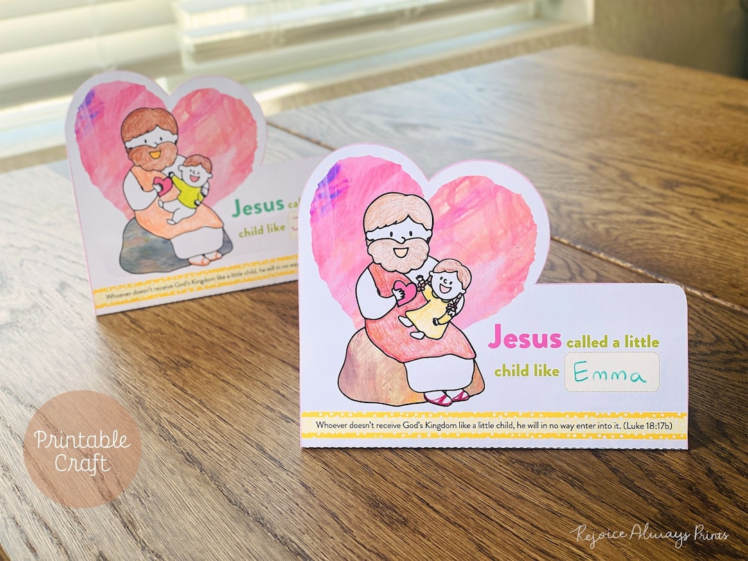 Jesus and the Children Craft, Sunday School Printable, Christian Kids Activity, Bible Lesson ...