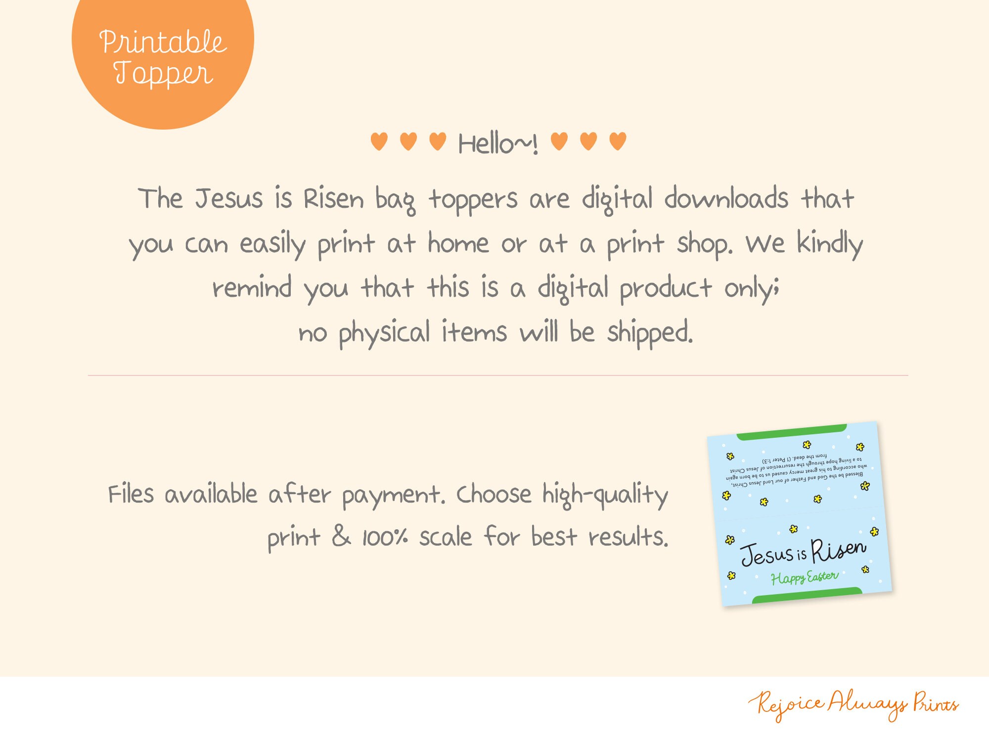 Jesus is Risen Easter Treat Bag Toppers, He is Risen Easter Topper ...