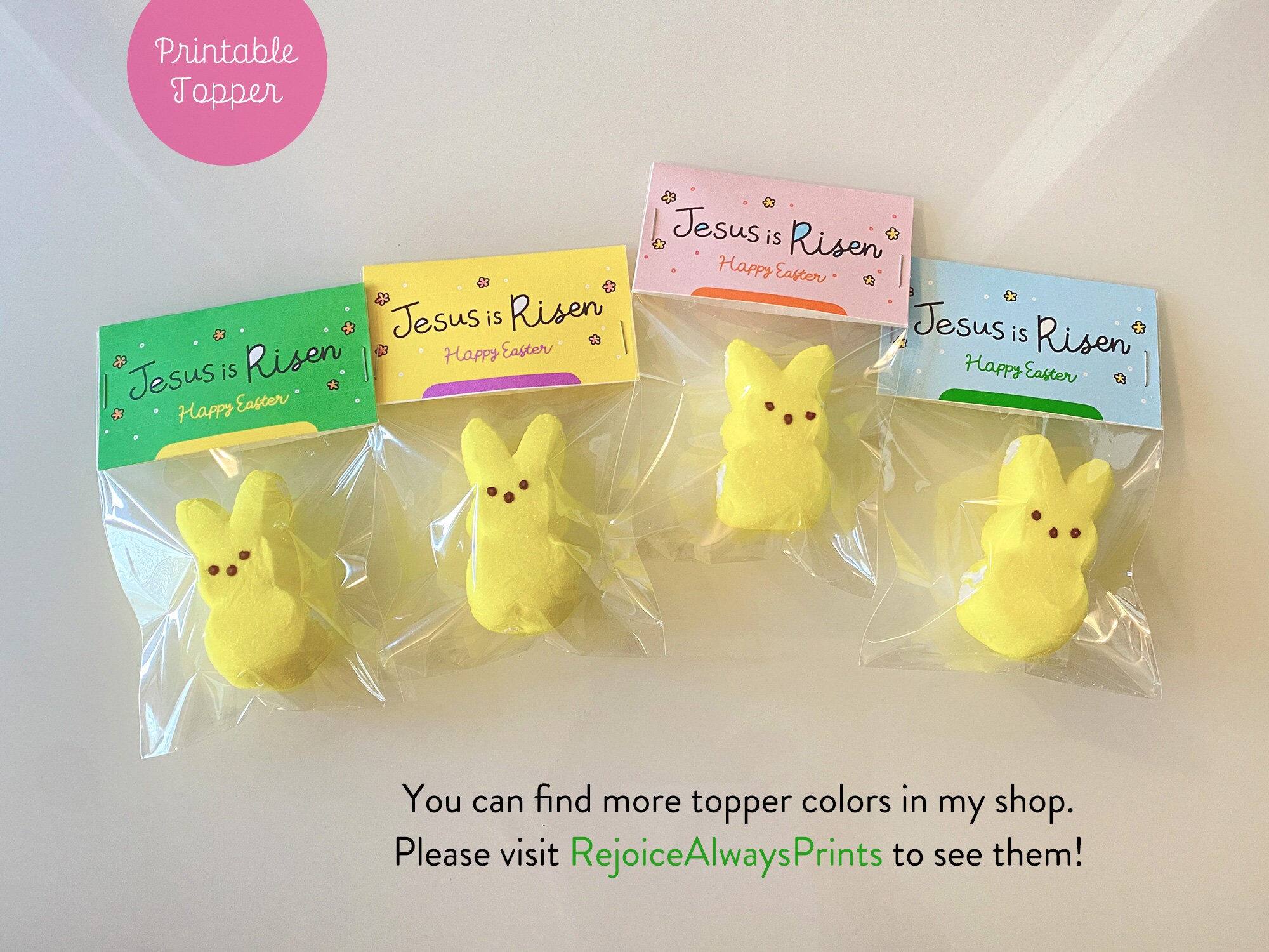 Jesus is Risen Easter Treat Bag Toppers, He is Risen Easter Topper ...