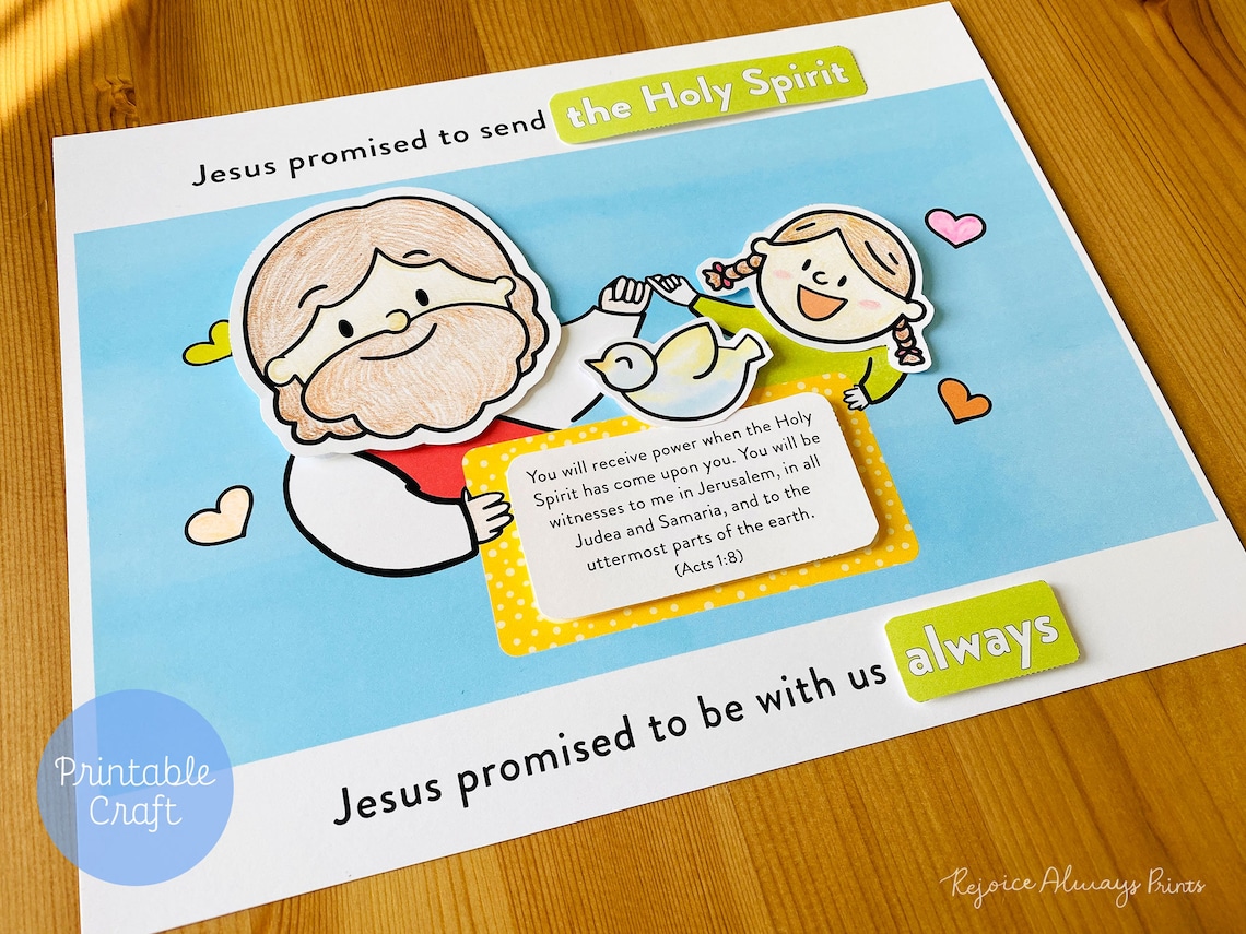 Holy Spirit Craft, Pentecost Craft, Sunday School Printable, Christian ...