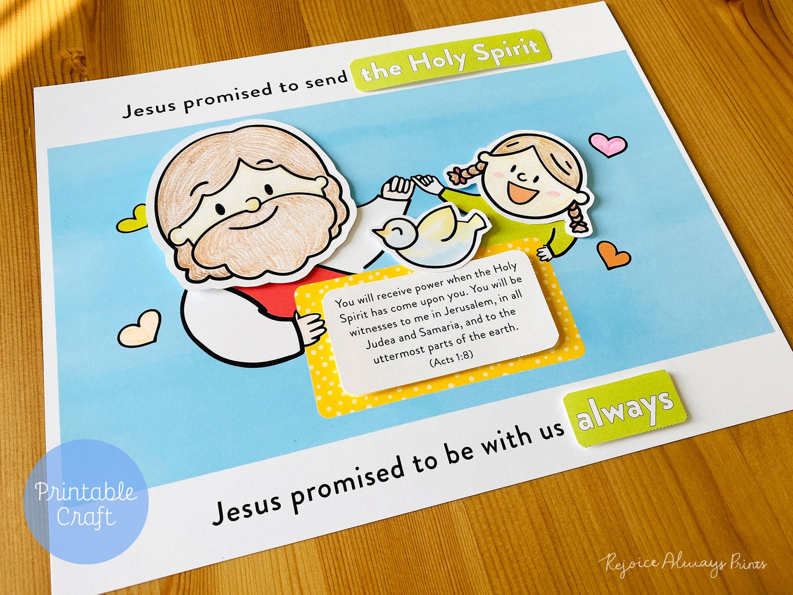 Holy Spirit Craft, Pentecost Craft, Sunday School Printable, Christian ...