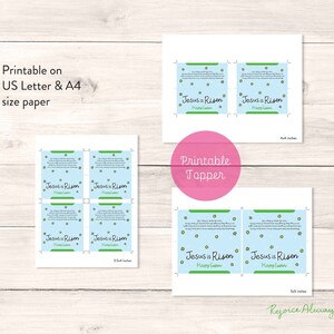 Jesus is Risen Easter Treat Bag Toppers, He is Risen Easter Topper ...