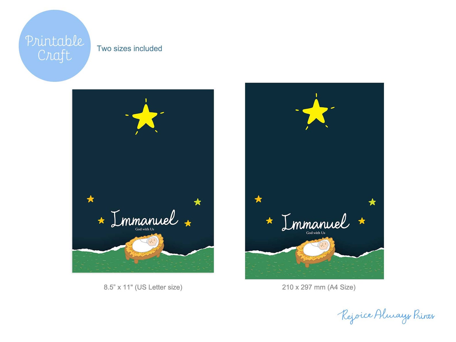 Christmas Nativity Handprint Art, Sunday School Craft, Baby's Handprint ...