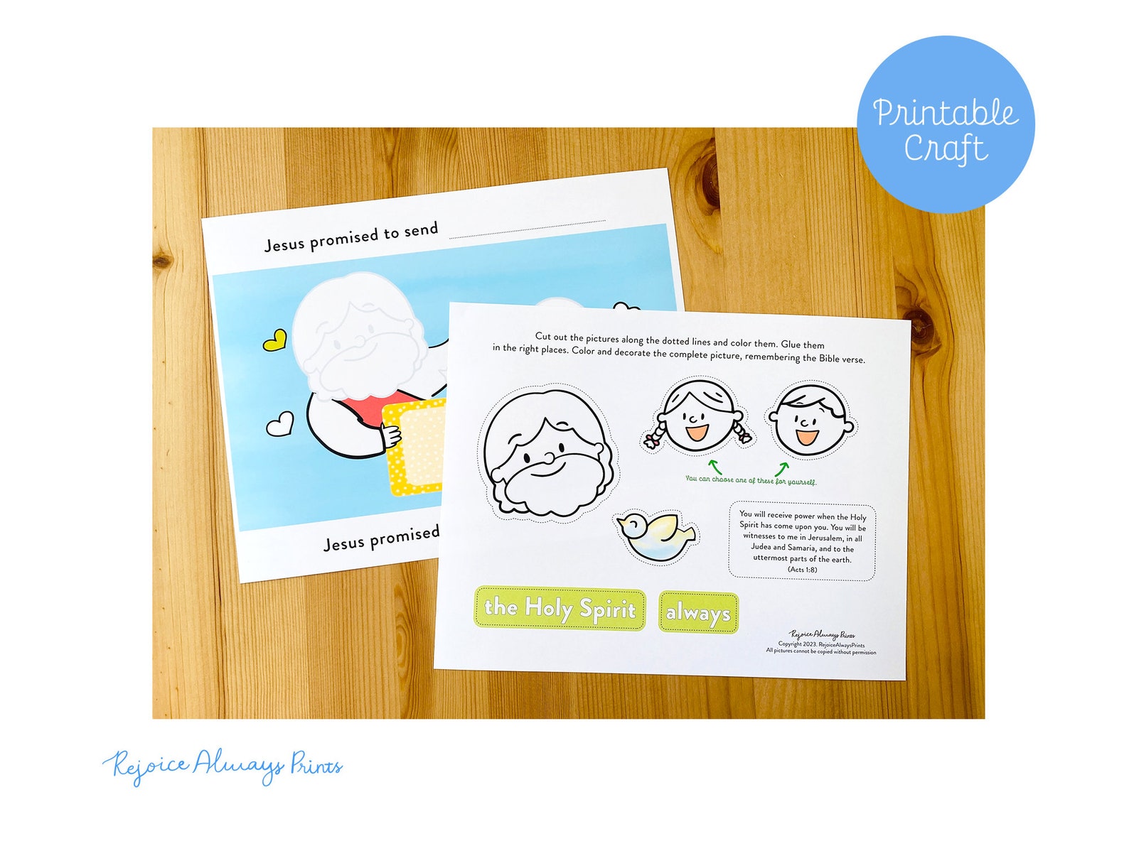 Holy Spirit Craft, Pentecost Craft, Sunday School Printable, Christian ...