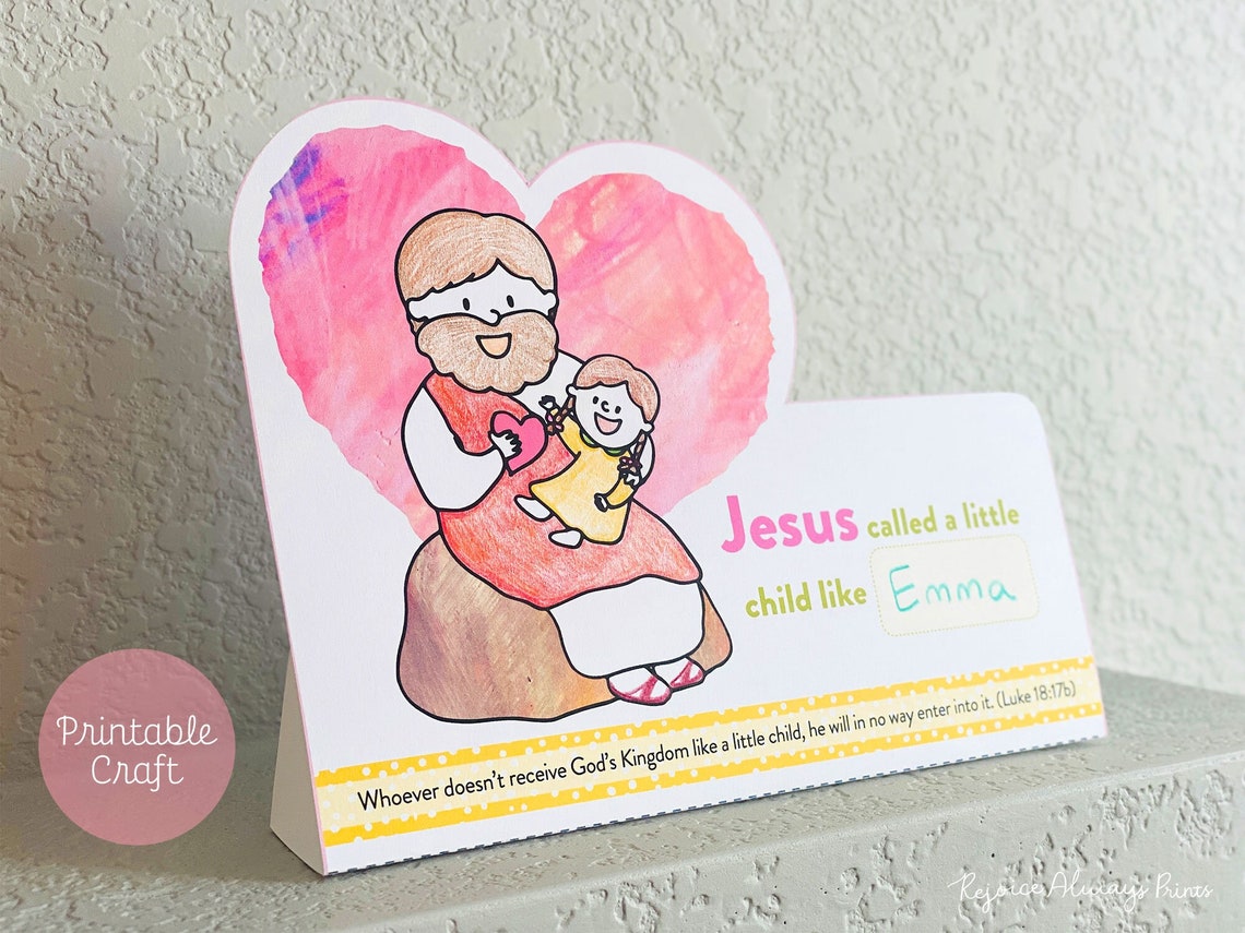 Jesus and the Children Craft, Sunday School Printable, Christian Kids ...