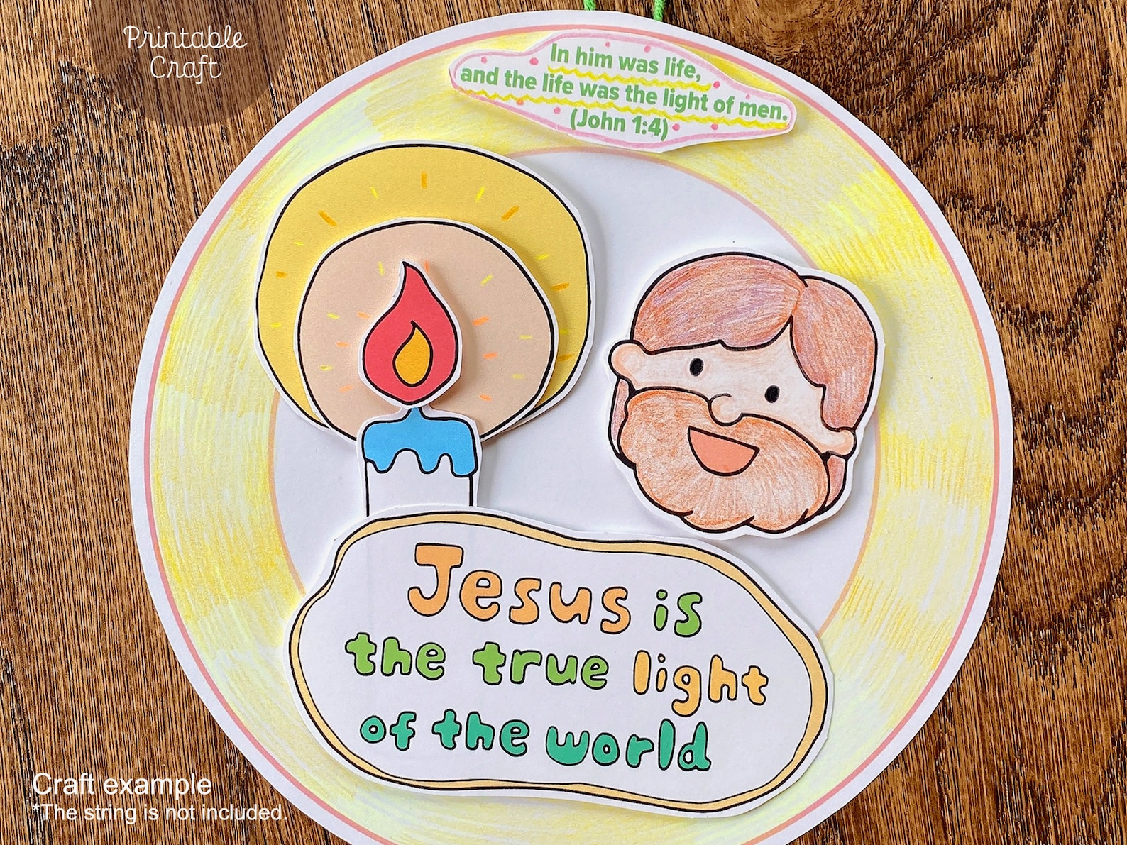 Light of the World Craft, Sunday School Printable, Christian Kids ...