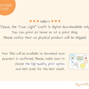 Light of the World Craft, Sunday School Printable, Christian Kids ...