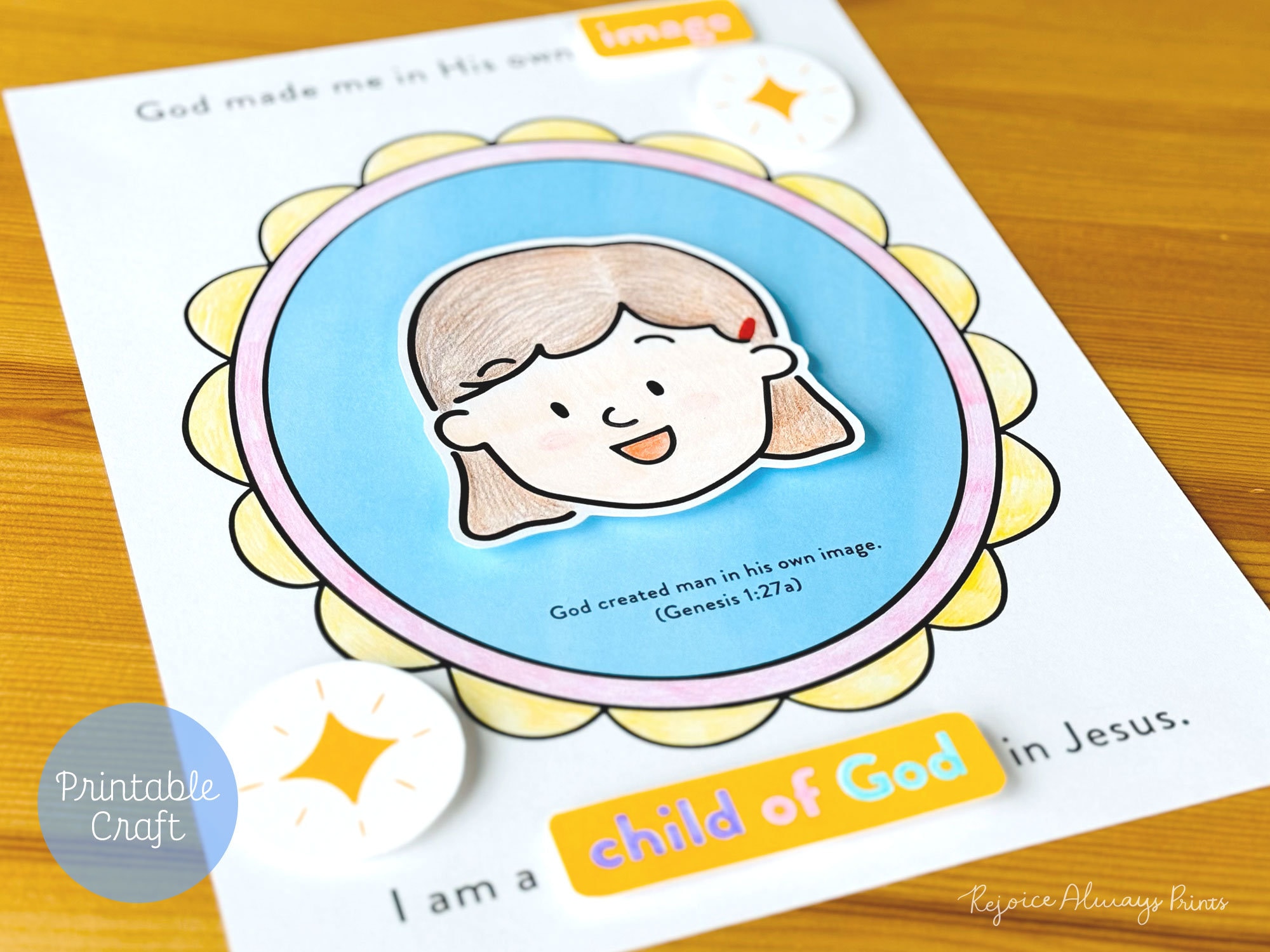 God Made Me Craft, Child of God Craft, Sunday School Printable ...