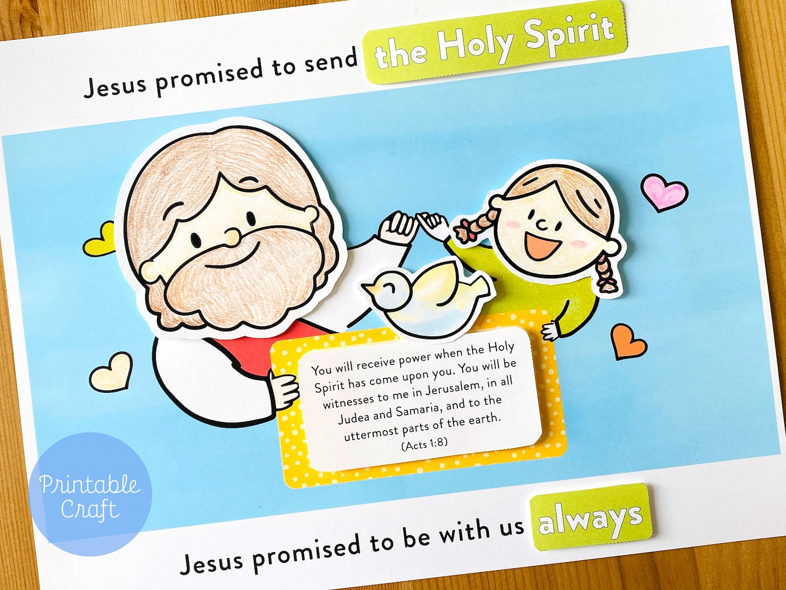 Holy Spirit Craft, Pentecost Craft, Sunday School Printable, Christian ...