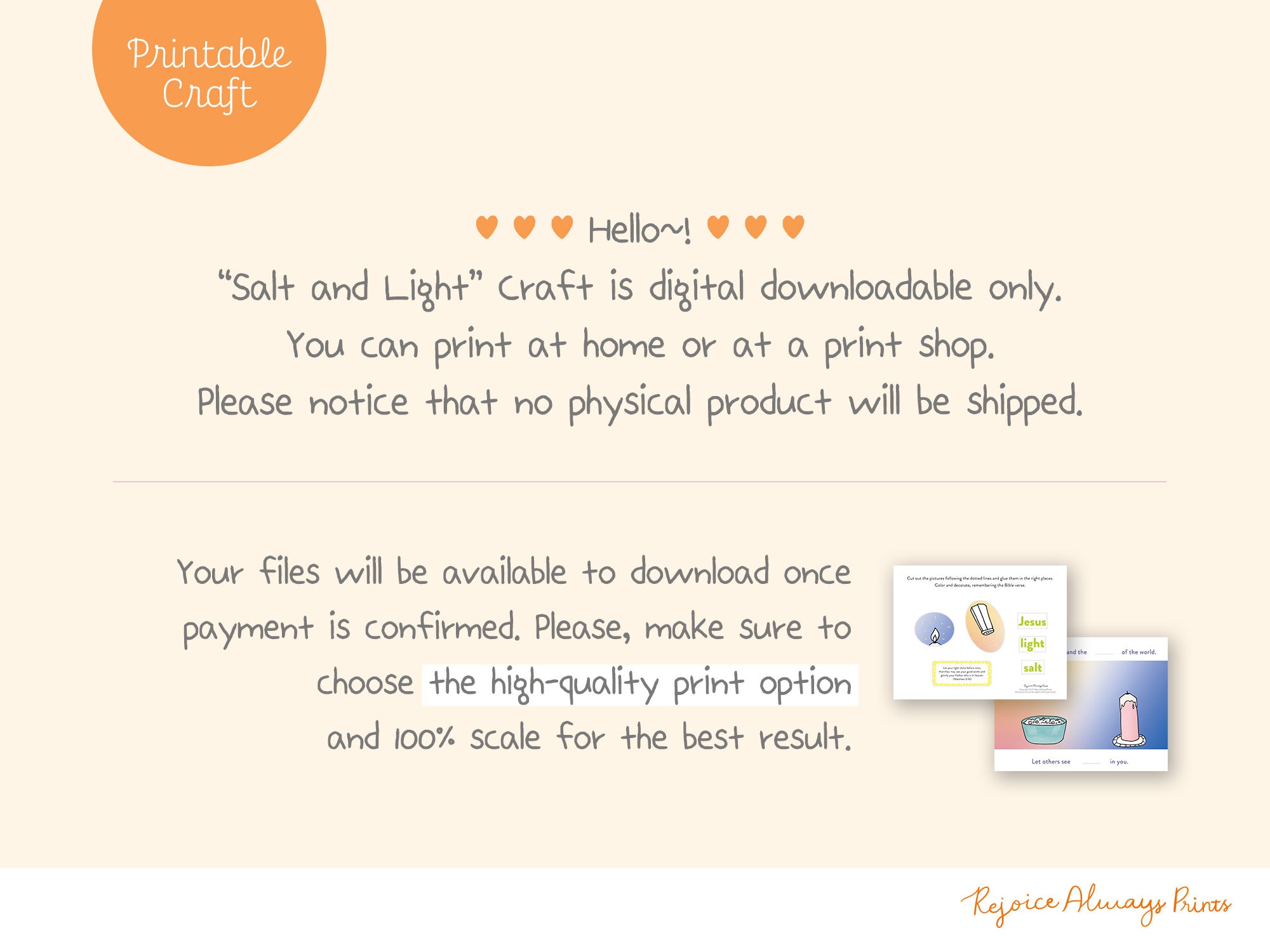 Salt and Light Craft, Sunday School Printable, Christian Kids Activity ...