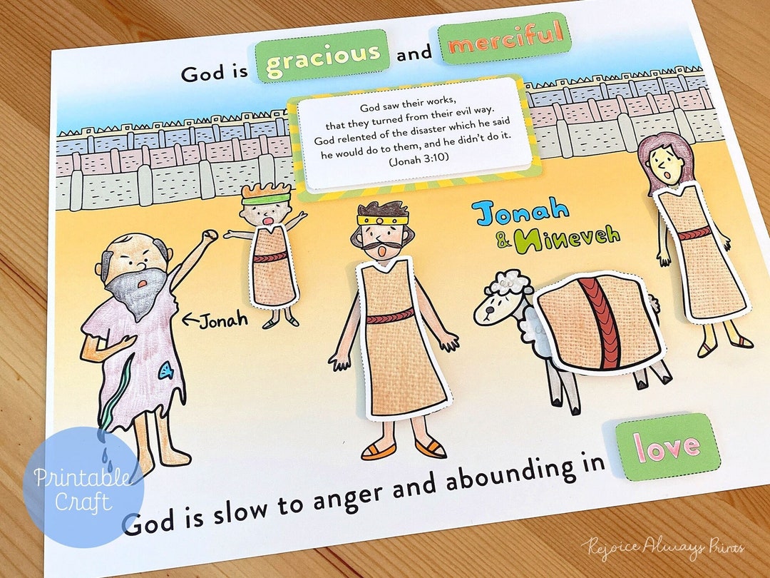 Jonah & Nineveh Craft, Repentance, Sunday School Printable, Christian ...