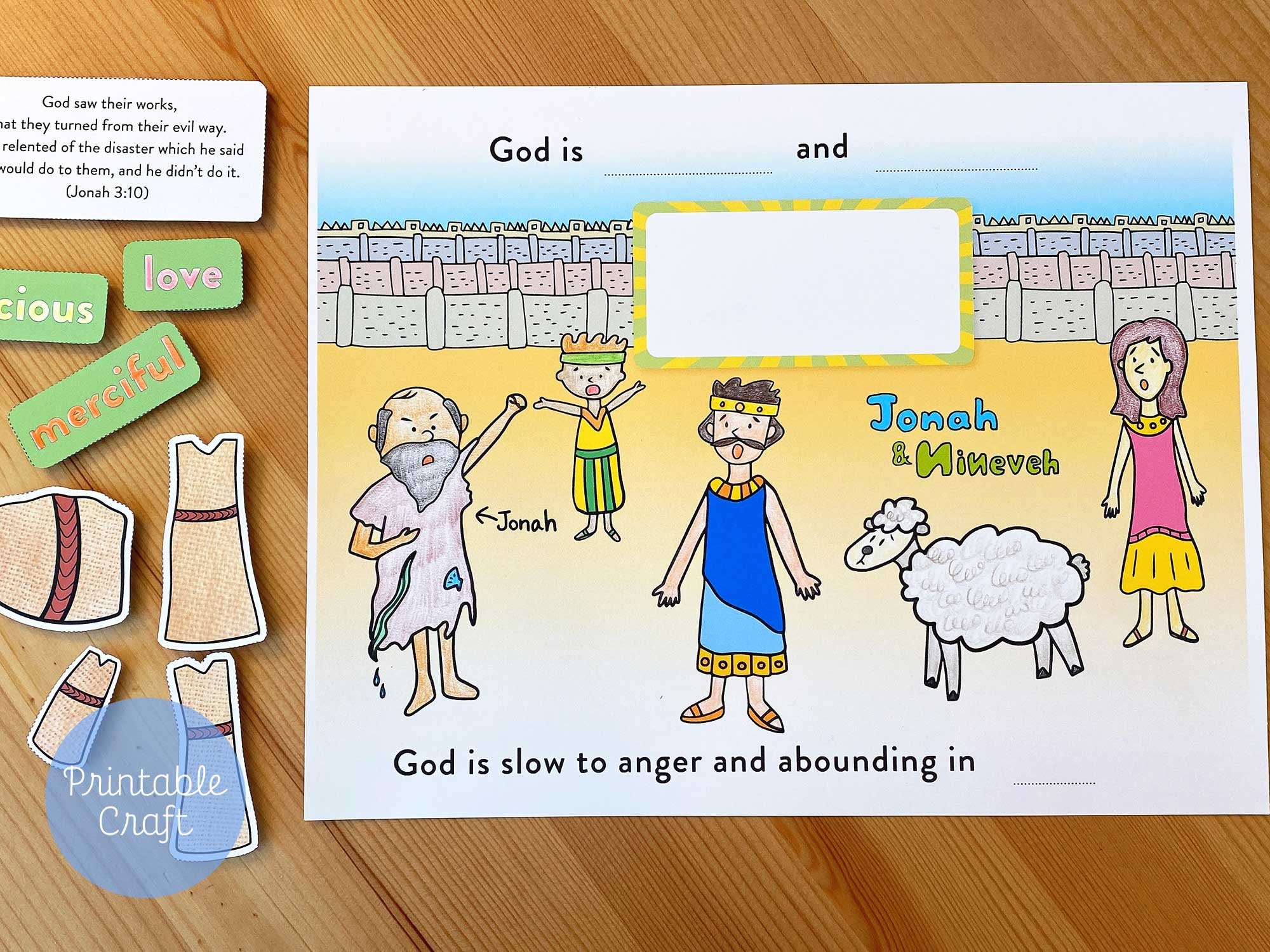 Jonah & Nineveh Craft, Repentance, Sunday School Printable, Christian ...