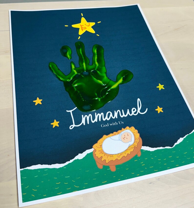 Christmas Nativity Handprint Art, Sunday School Craft, Baby's Handprint ...