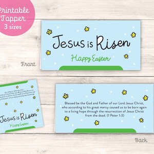 Jesus is Risen Easter Treat Bag Toppers, He is Risen Easter Topper ...