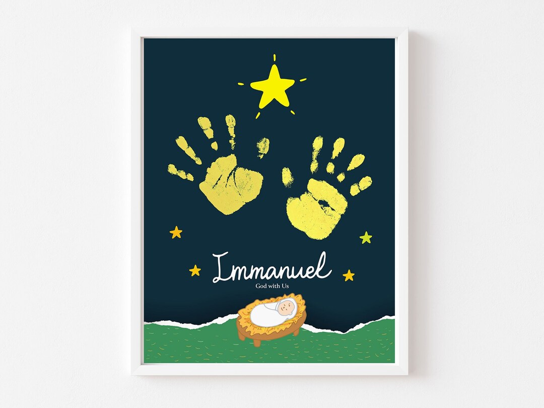 Christmas Nativity Handprint Art, Sunday School Craft, Baby's Handprint ...