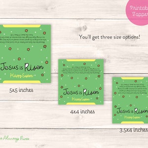 Jesus is Risen Easter Treat Bag Toppers, He is Risen Easter Topper ...