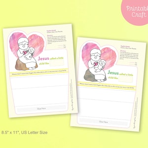 Jesus and the Children Craft, Sunday School Printable, Christian Kids ...