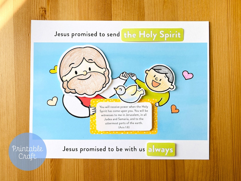 Holy Spirit Craft, Pentecost Craft, Sunday School Printable, Christian ...
