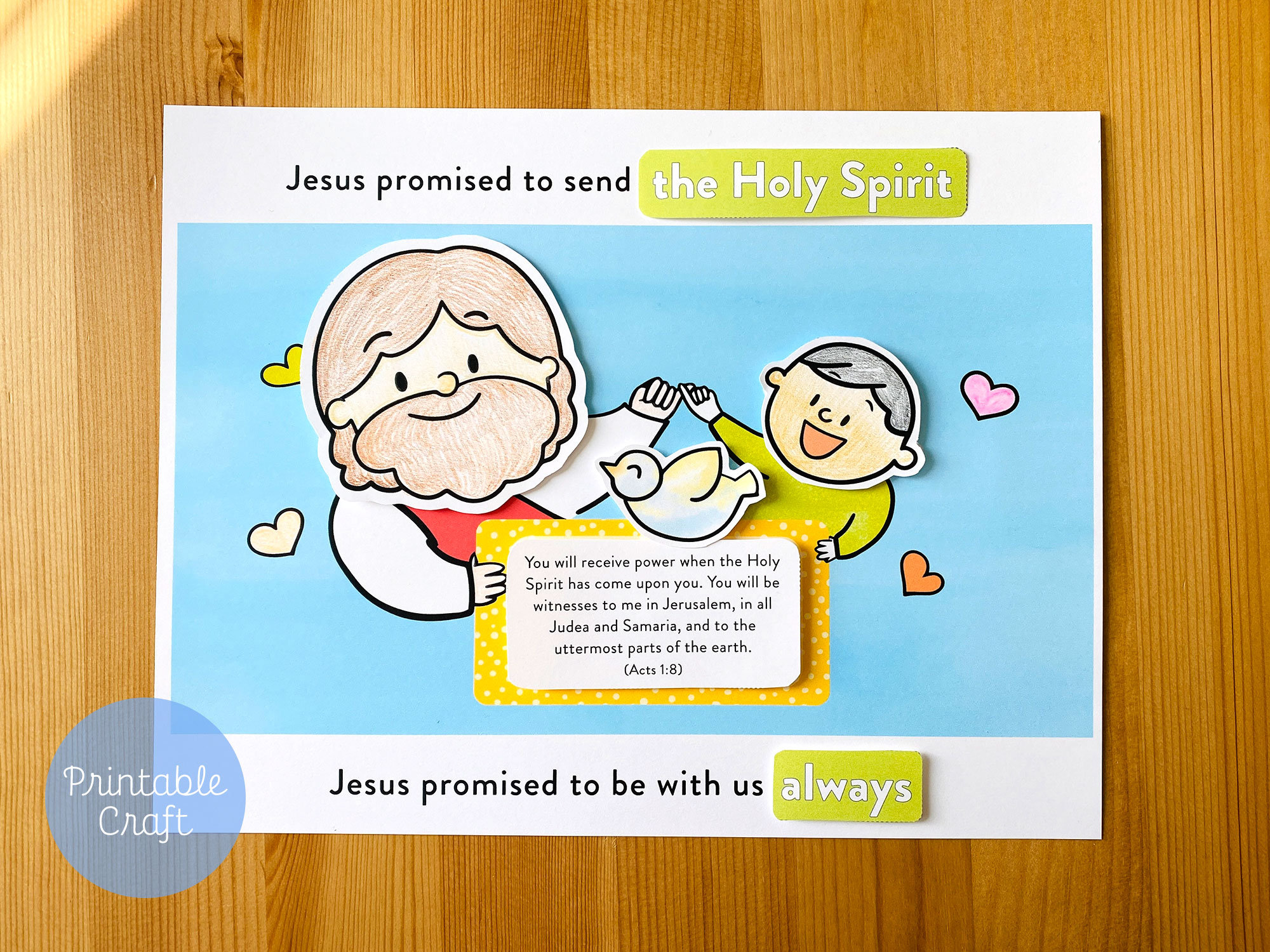 Holy Spirit Craft, Pentecost Craft, Sunday School Printable, Christian ...