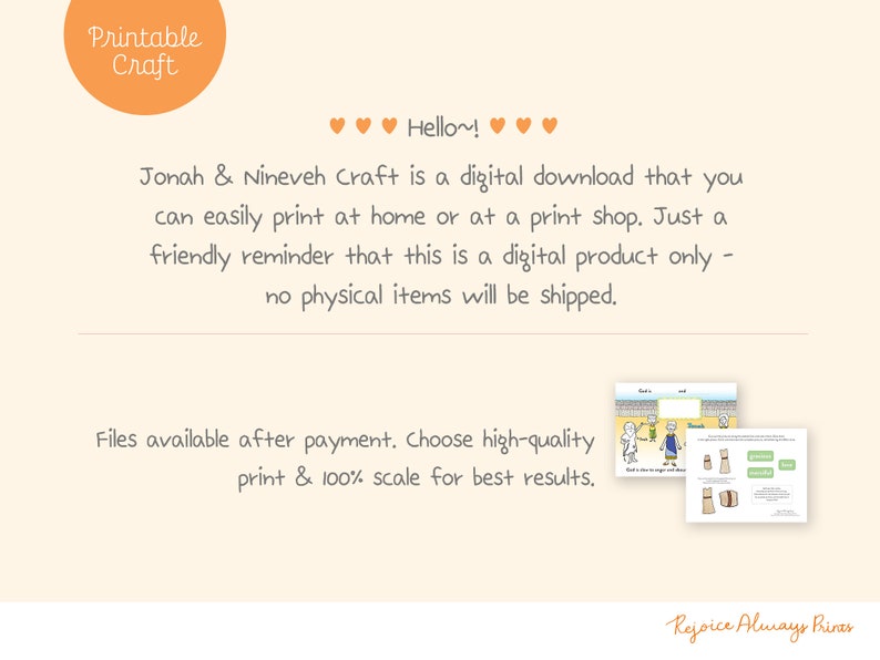 Jonah & Nineveh Craft, Repentance, Sunday School Printable, Christian ...