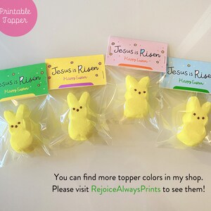 Jesus is Risen Easter Treat Bag Toppers, He is Risen Easter Topper ...