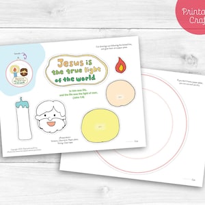 Light of the World Craft, Sunday School Printable, Christian Kids ...
