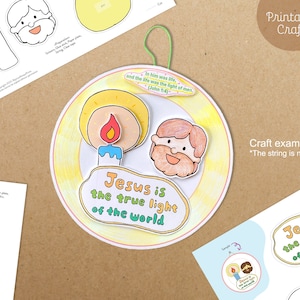 Light of the World Craft, Sunday School Printable, Christian Kids ...