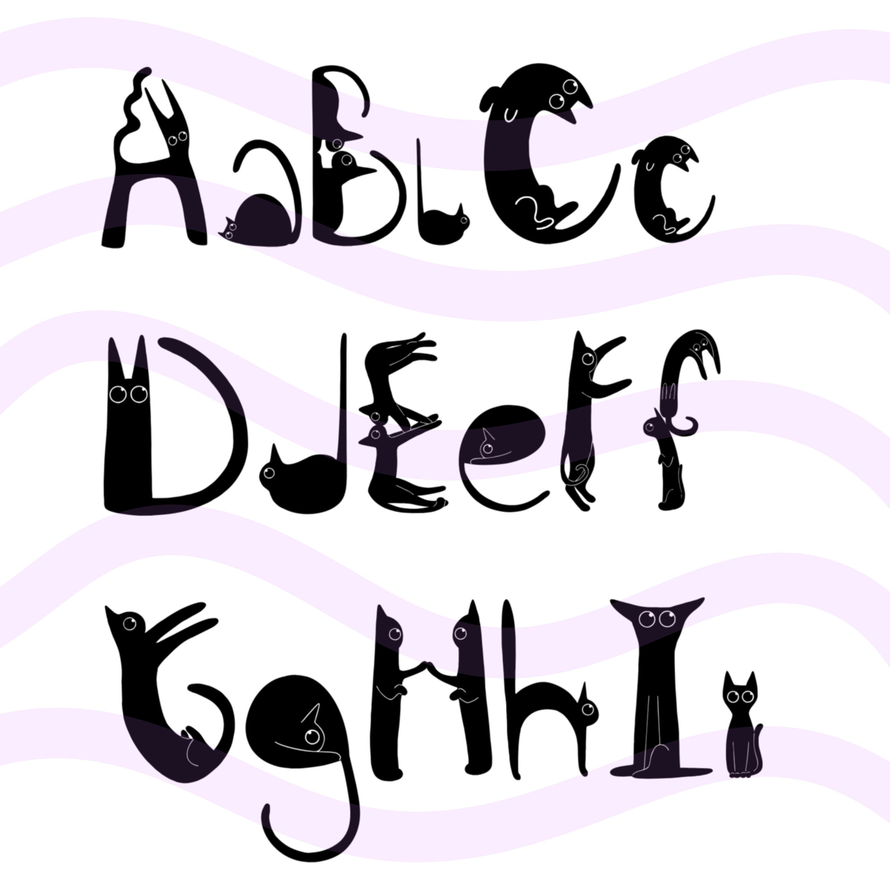 Meowphabet - Cat Font - Etsy