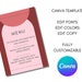 Pink Menu Template, Modern Menu Template, Bachelorette Menu, Wedding ...