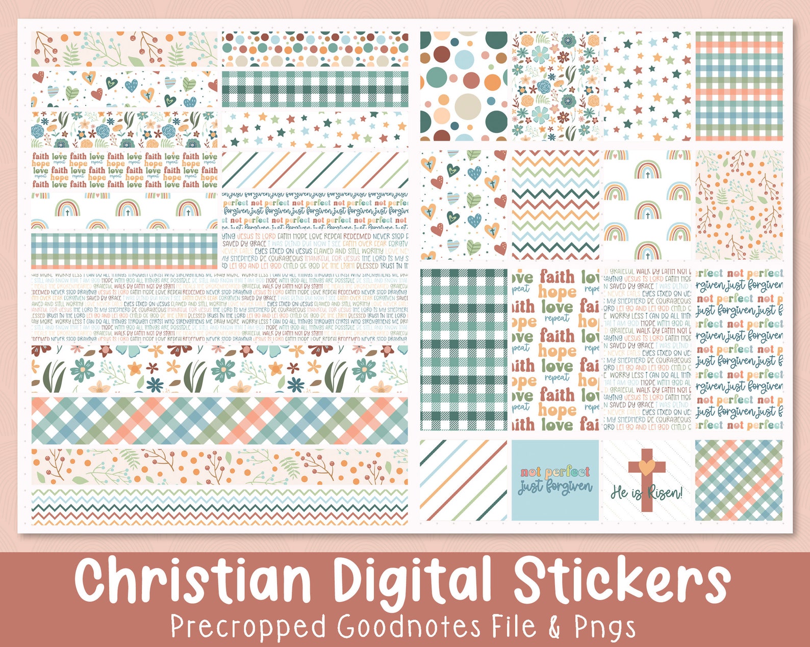 Christian Digital Planner Stickers: Faith Journaling (goodnotes, PNG ...