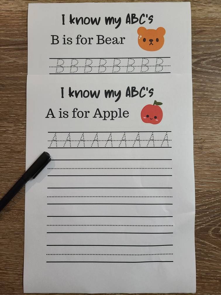 I Know My Abcs Worksheet Preschool Abcs Downloadable Student Worksheet ...