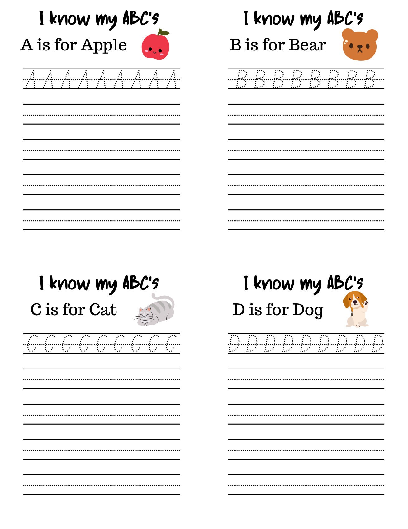 I Know My Abcs Worksheet Preschool Abcs Downloadable Student Worksheet ...