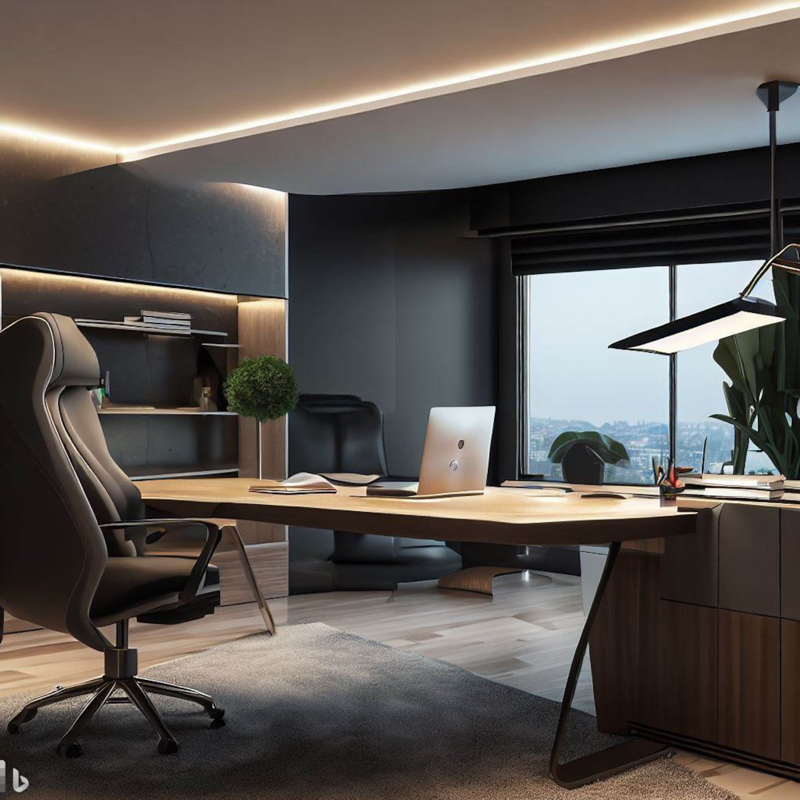 Modern Luxury Home Office | Zoom Backgrounds | Virtual Backdrop ...