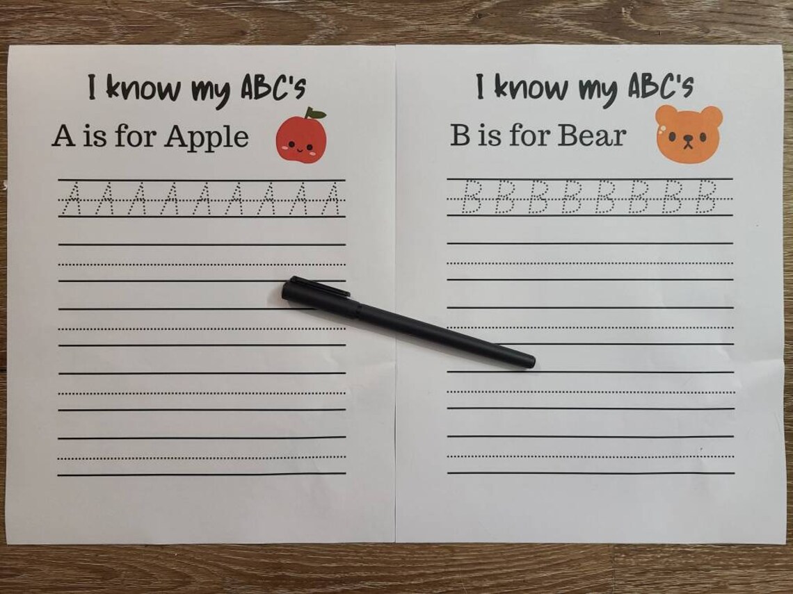 I Know My Abcs Worksheet Preschool Abcs Downloadable Student Worksheet ...