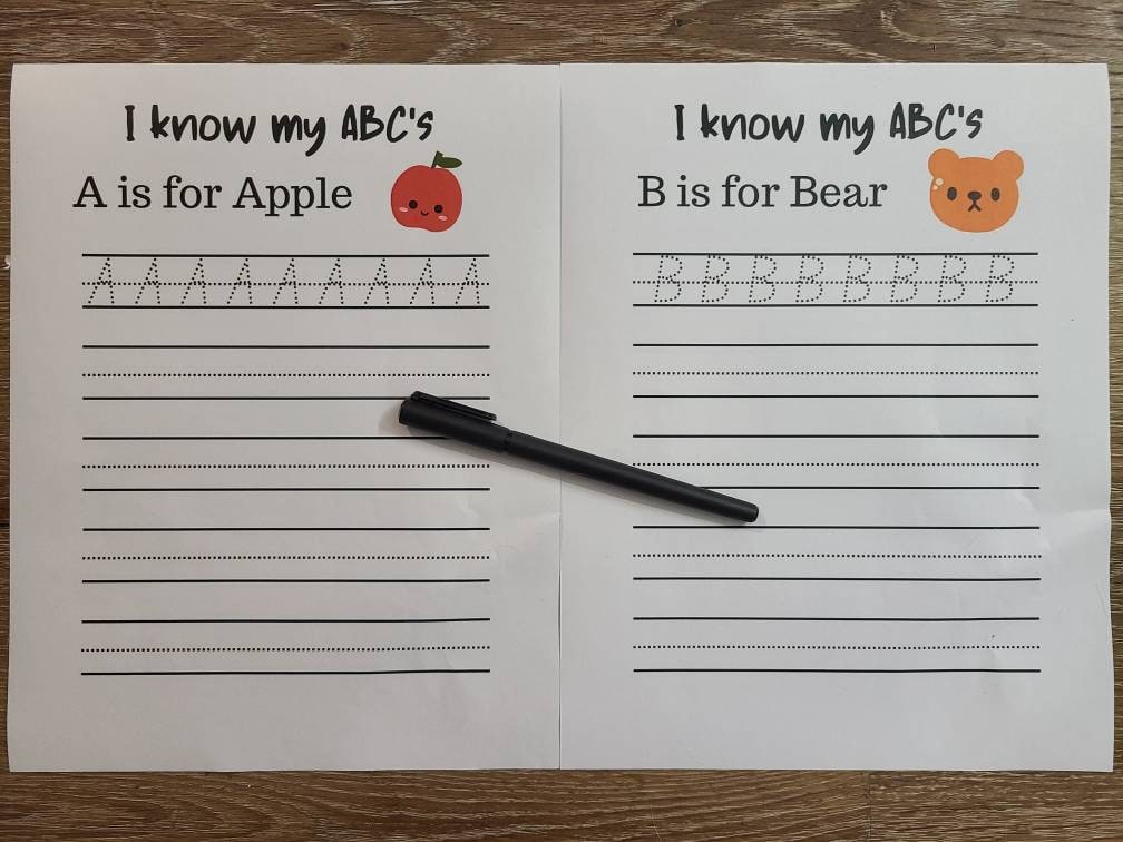 I Know My Abcs Worksheet Preschool Abcs Downloadable Student Worksheet ...