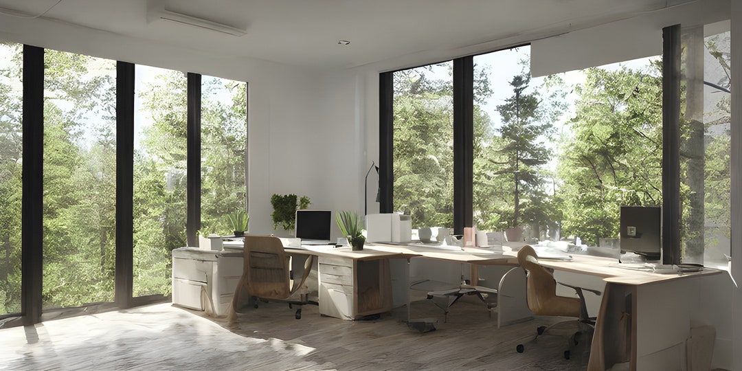 Rustic Home Office in Mountains | Zoom Backgrounds | Virtual Backdrop ...