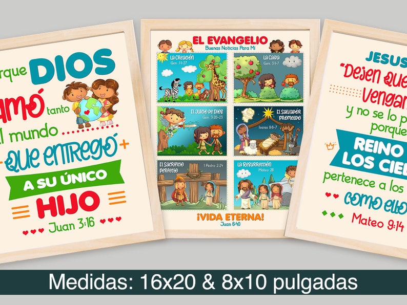 Posters Cristianos Del Evangelio Para Niños, Descarga Instantánea ...